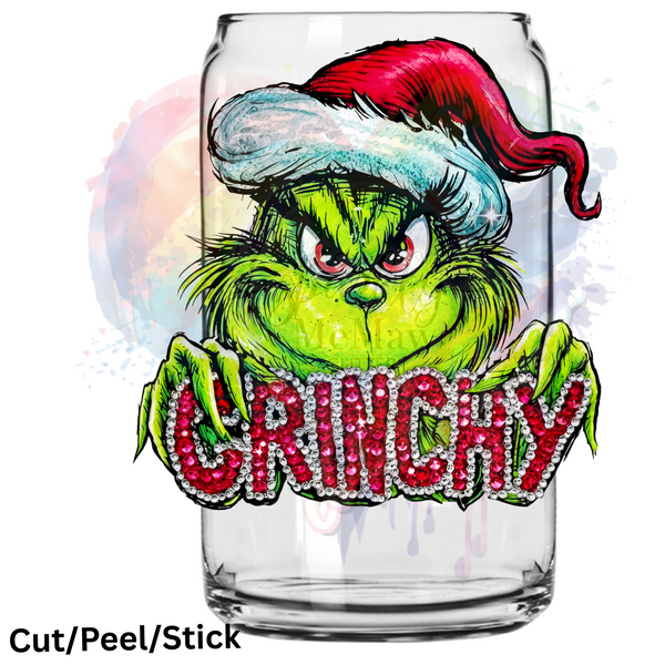 Bling Grinch UV DTF Decal – Sparkly MeMaw LLC