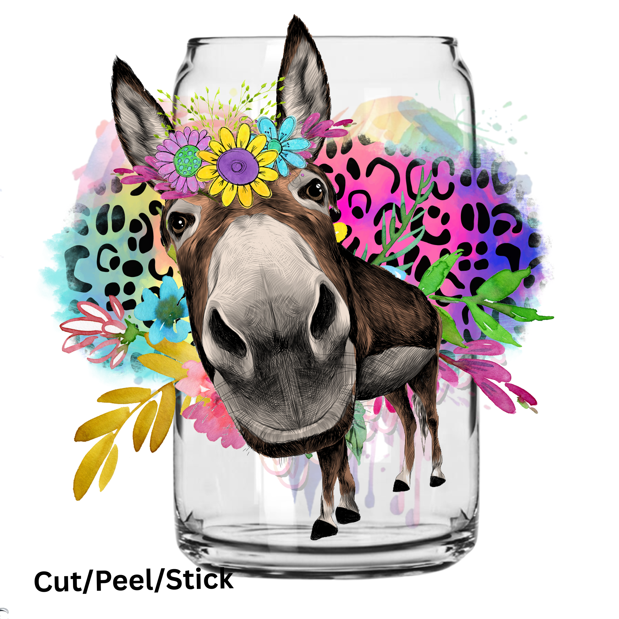 Neon Donkey UV DTF Decal – Sparkly MeMaw LLC
