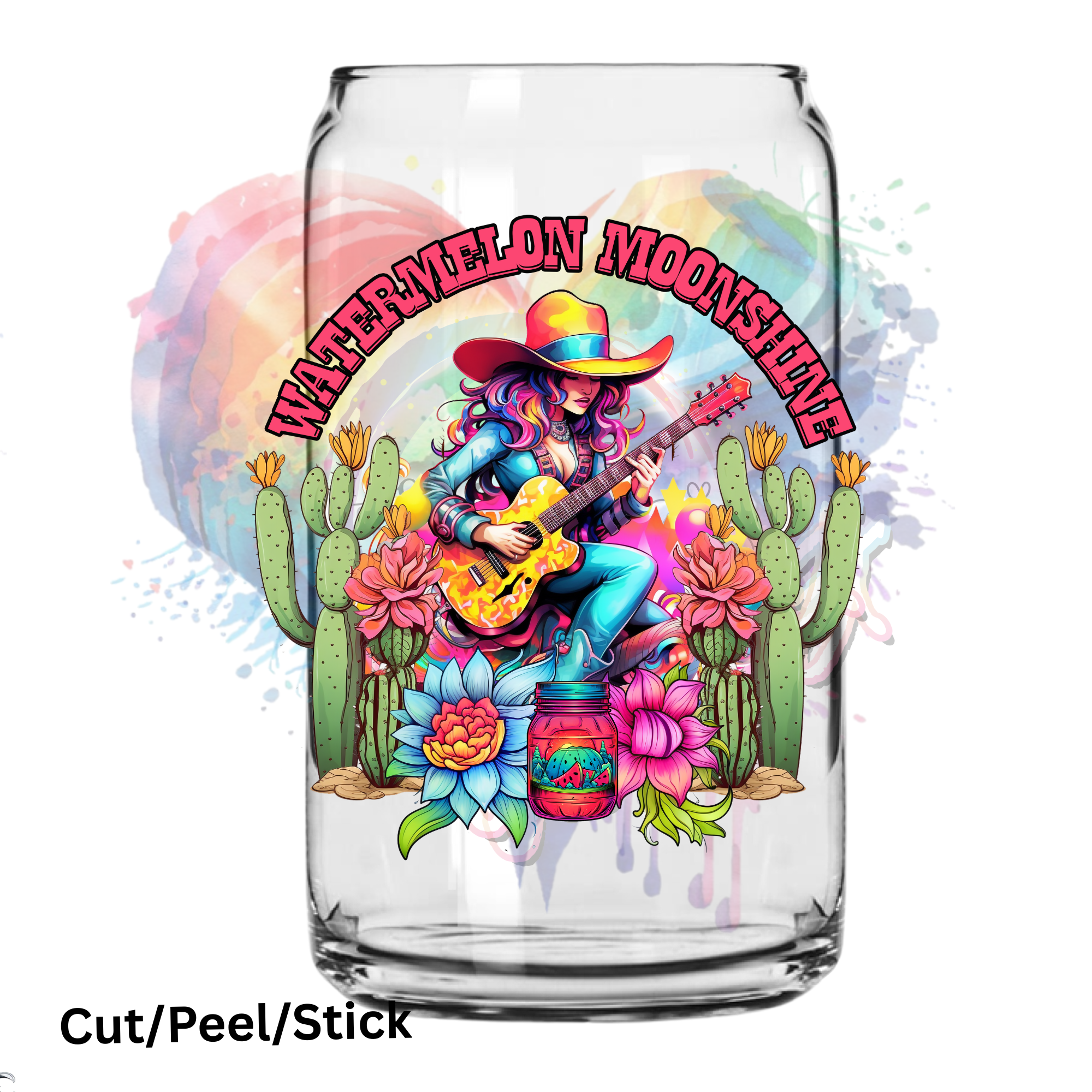 Watermelon MoonShine UV DTF Decal – Sparkly MeMaw LLC