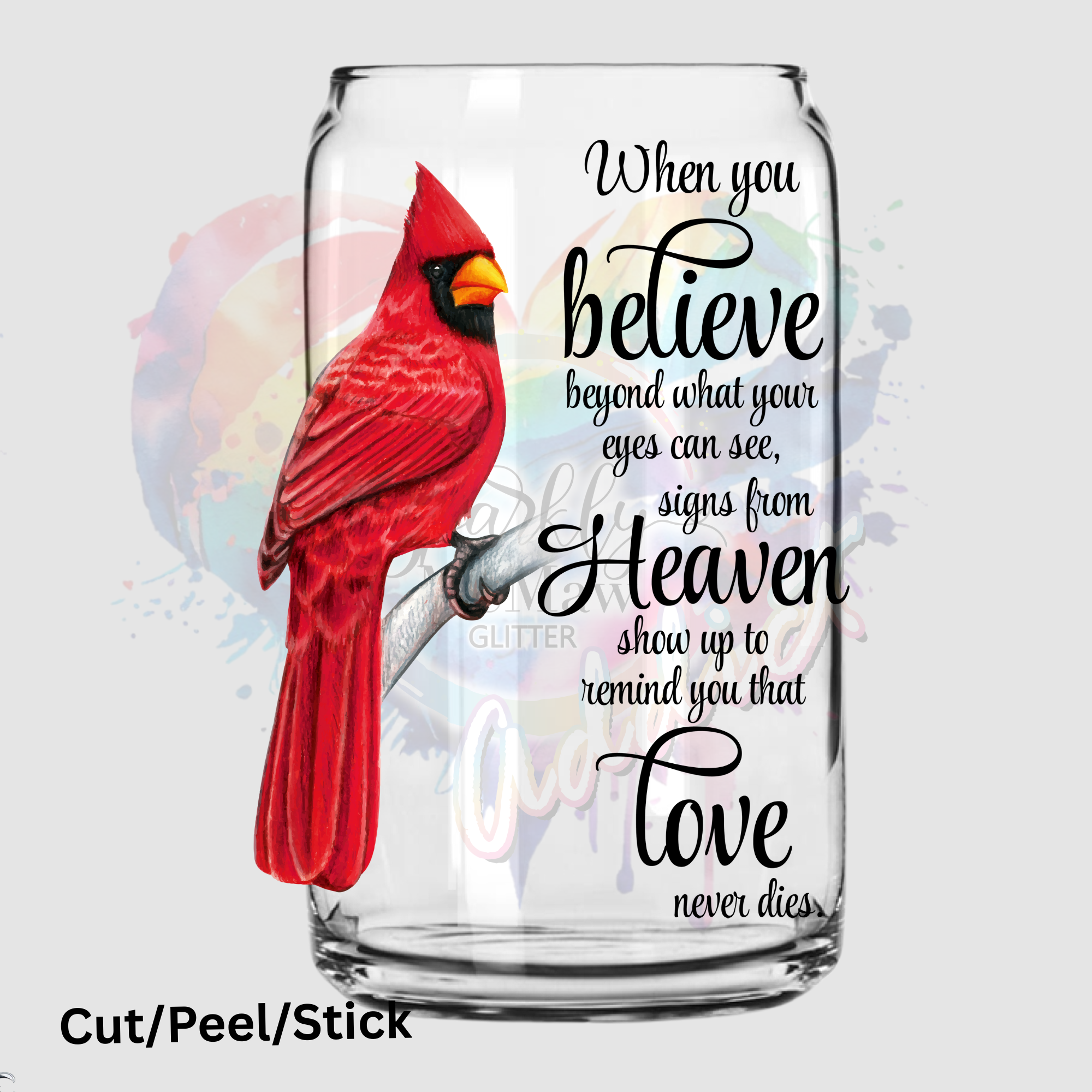 Sign-From-Heaven-Cardinal uv DTF Decal – Sparkly MeMaw LLC