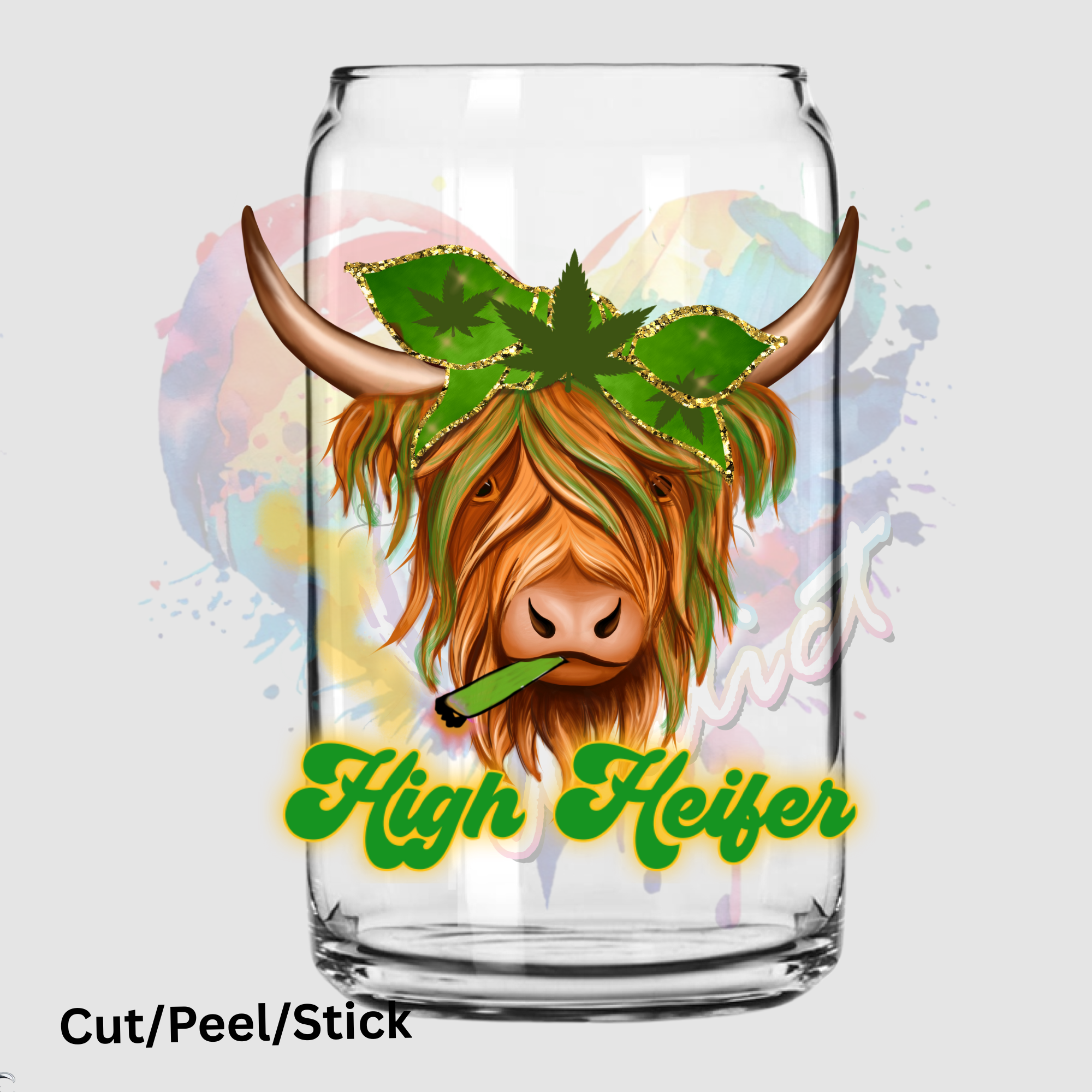 High Hefer UV DTF Decal – Sparkly MeMaw LLC