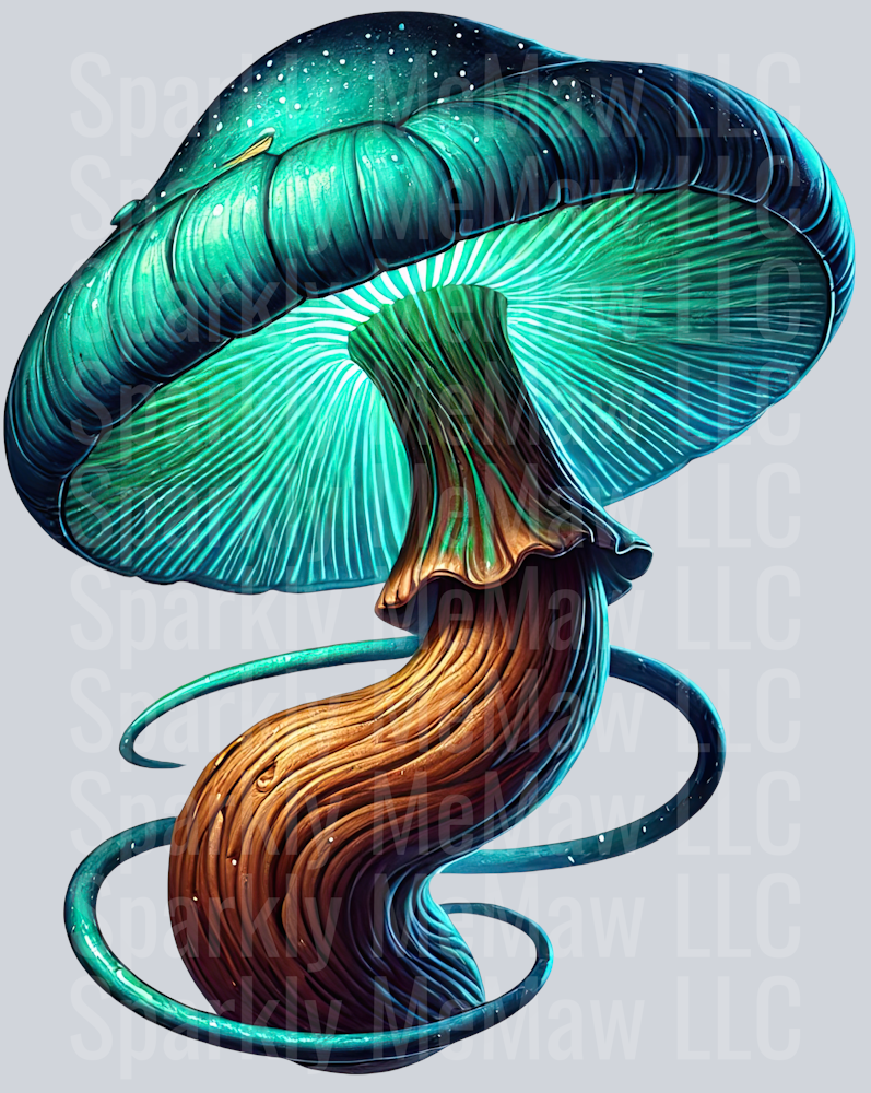 Fantasy Mushroom UV DTF Clipart Decal 8 – Sparkly MeMaw LLC
