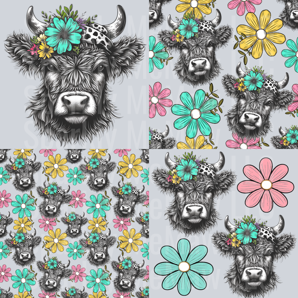 Mixed Media Spring Highland 10x10 UV DTF Element sheet – Sparkly MeMaw LLC