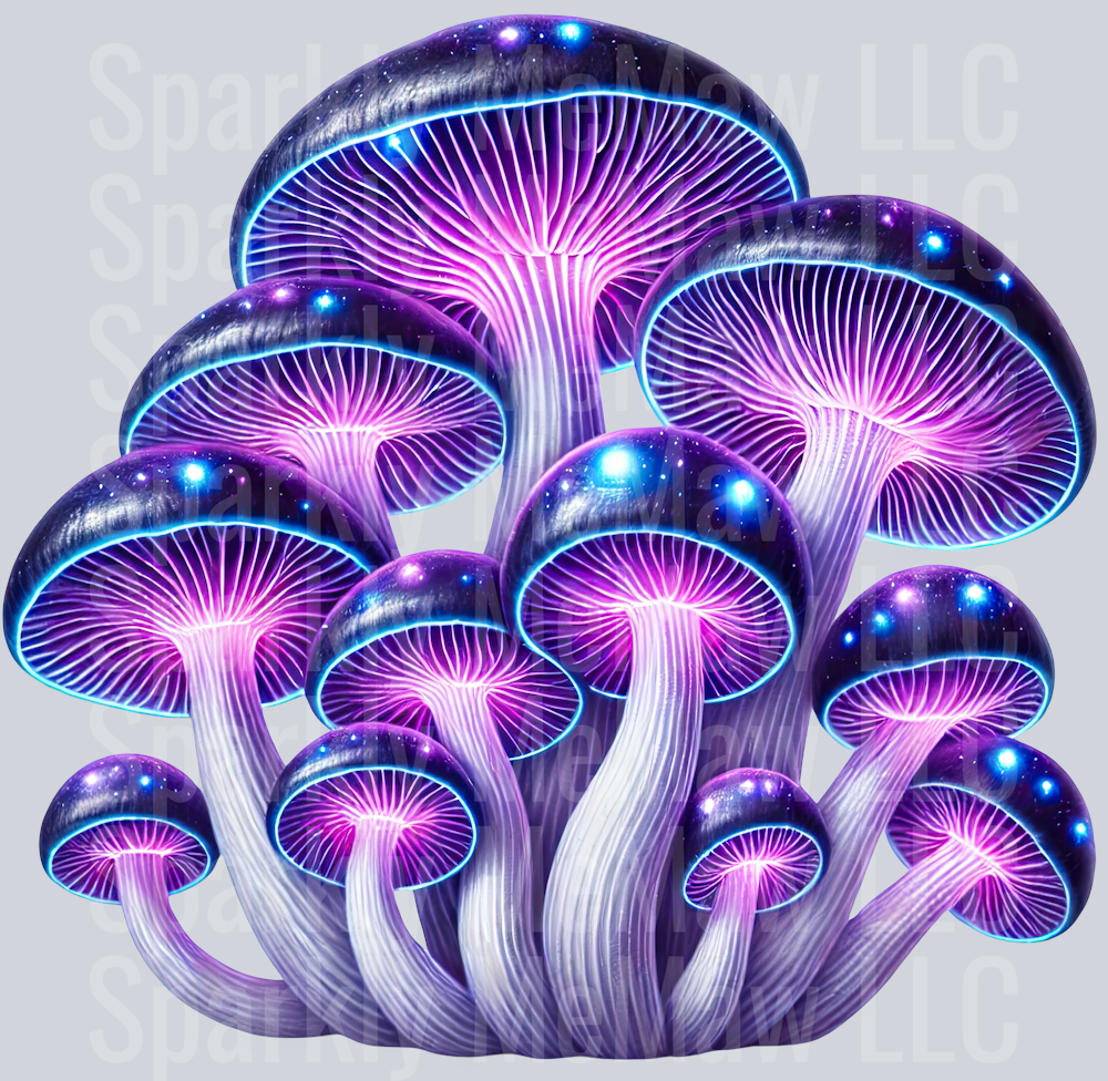 Fantasy Mushroom UV DTF Clipart Decal 21 – Sparkly MeMaw LLC
