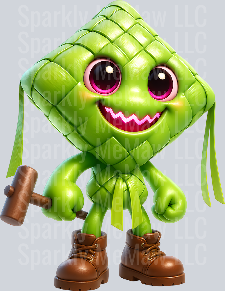 Ketupat Kepat Prekupat Brain Rot UV DTF Decal – Sparkly MeMaw LLC