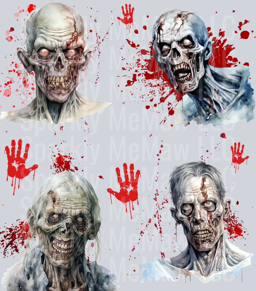 Zombie.Element UV DTF Element Sheet – Sparkly MeMaw LLC